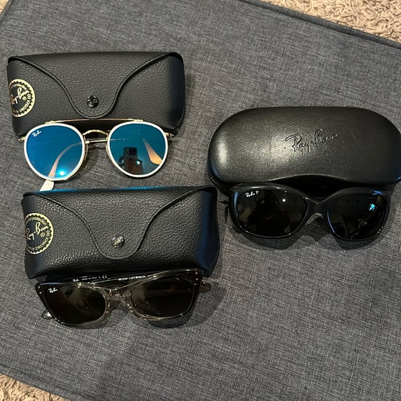 Ray-Ban | Accessories | Rayban Round Blue Mirrored Sunglasses | Poshmark